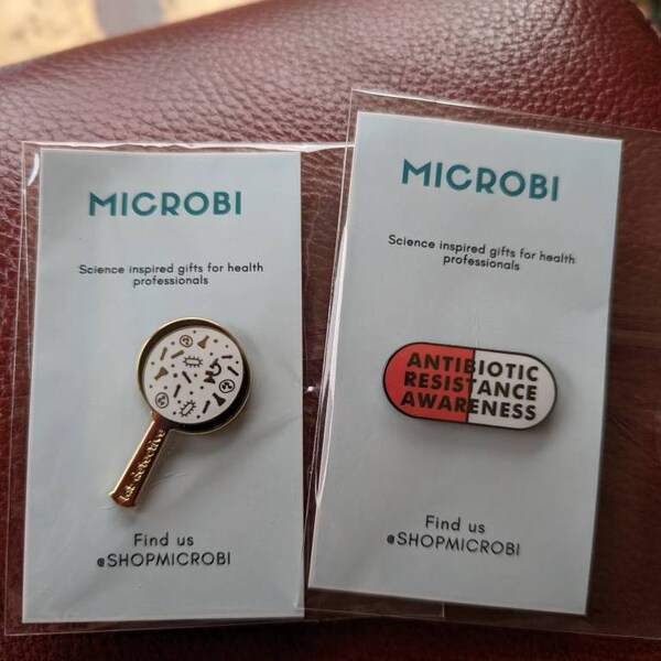 Antibiotic Resistance Awareness Pill Enamel Pin / Microbiology ...