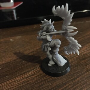 Wood Elf Bronwin & Deer Mount Mini Resin Miniature | Etsy