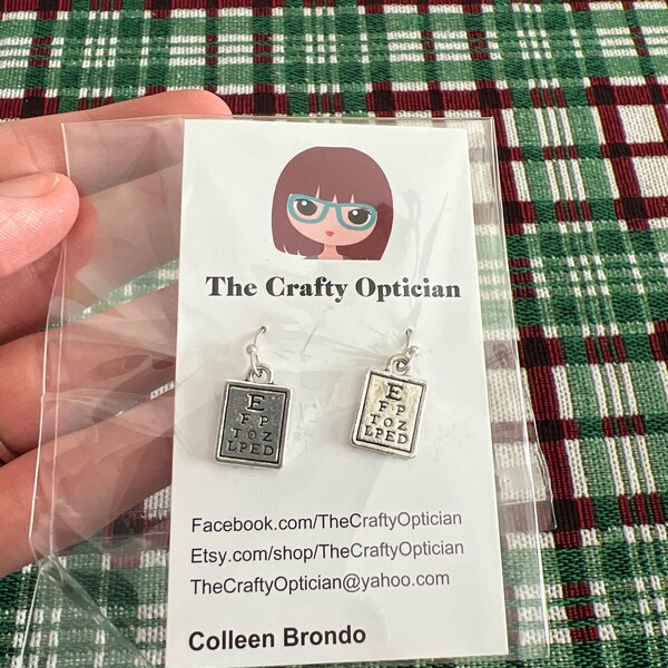 Snellen "eye Chart" Earrings - Etsy