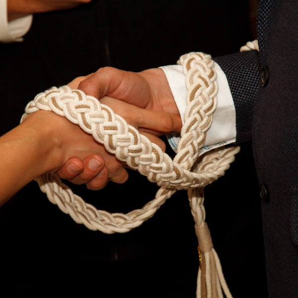 Handfasting Cords in Natural Cotton Ivory, Sand & Taupe Wedding Cord ...