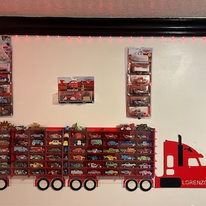 Natural Wooden Monster Truck Storage, Monster Truck Display Case ...