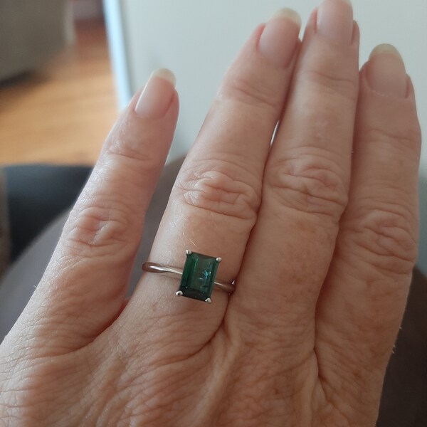 Chunky Genuine Multi Gemstone Silver Ring, Handmade Gemstone Ladies ...