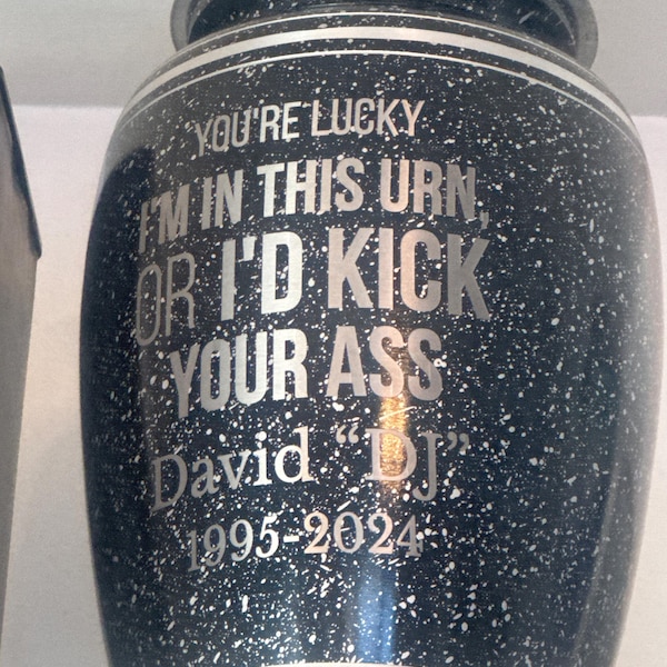 Personalized Urns for Human Ashes, Laser Engraved Aluminum Urn for ...