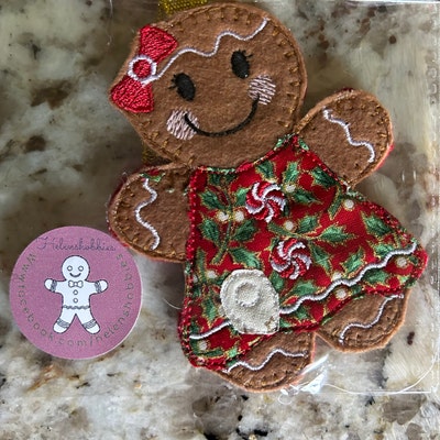 Gingerbread People Fishing Plus Trout Decoration. - Etsy