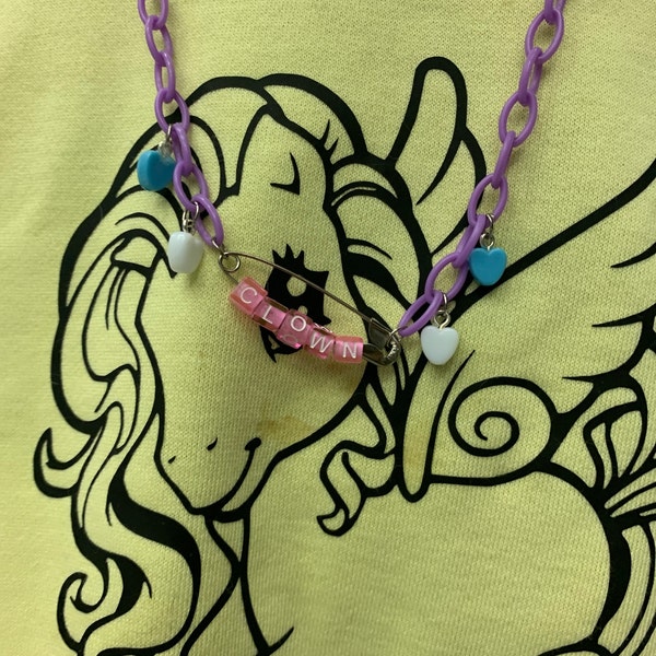 Y2K Emo Zebra Heart Necklace - Etsy