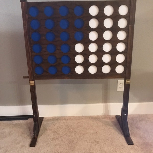Giant Homemade Connect 4 Game - Finished With Catch Trough-wall Unit - Etsy