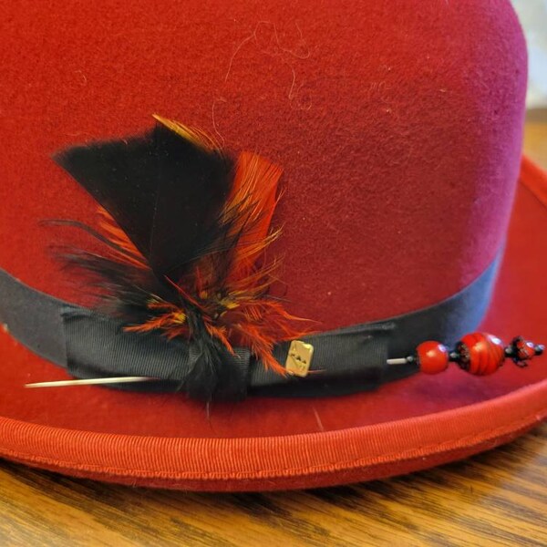 Bold Blue Pearl Large Hat Pin }{ Choose Your Length }{ Long Sturdy ...