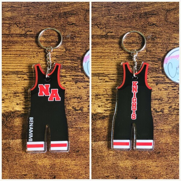 Wrestling Singlet Keychain Blank: Clear Acrylic DIY Craft - Etsy