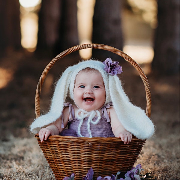 Little Mouse Mohair Bonnet and Short Pants - Handmade Newborn Mouse ...