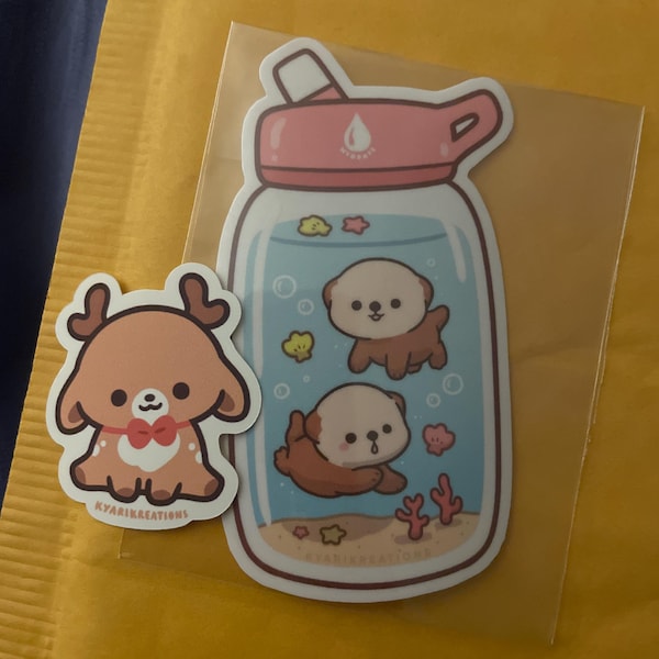 Cute Relaxing Polar Bear Stickers, Ice Bear Sticker, Waterproof Vinyl ...