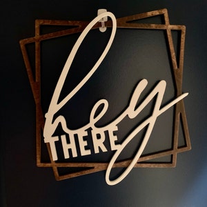 Front Door Sign, Hey There Sign, Front Door Decor, Housewarming Gift ...
