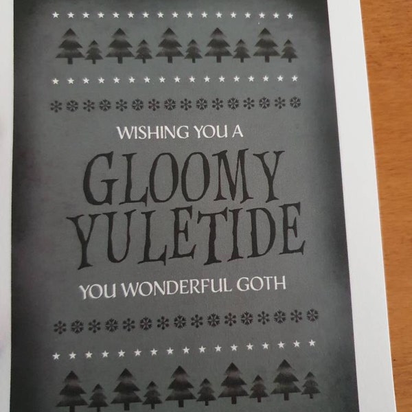 Goth Yule Greetings Card - Etsy