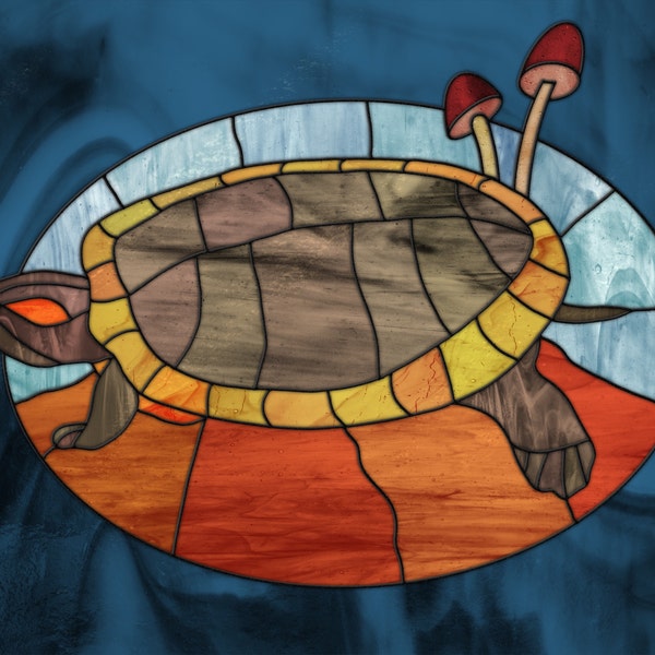 Stained Glass Pattern Escher Triangle - Etsy