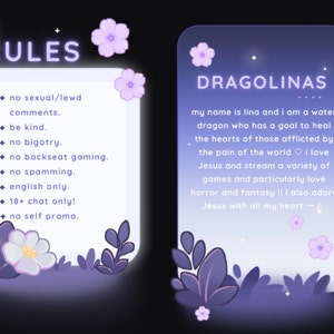 Lunar Night Twitch Panels Glowing Eclipse Stream Info Panels Canva ...