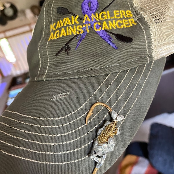 Bass Bone Fish Hookit© Fishing Hat Hook - Brim Clip - Hat Clip- Fishing ...