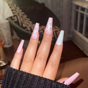 Blue Gradient Ombré Press-on Nails / Matte Nails | Etsy