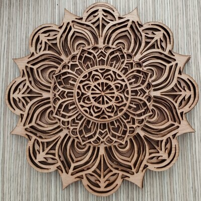 Layered Alphabet SVG A to Z Complete 3D Letters Multilayered Mandala ...