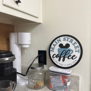 10 Main Street Coffee Sign // Disney-inspired Coffee Decor // Mickey ...