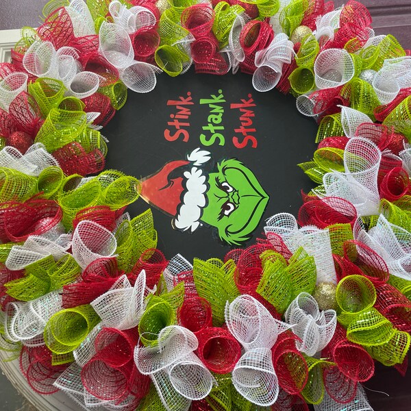 Grinch Wreath. - Etsy