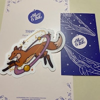 Cosmic Fox Clear Vinyl Sticker - Etsy