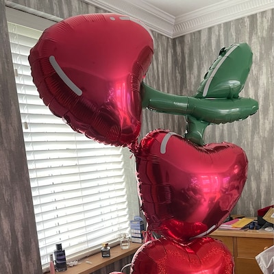 Large Cherry Foil Balloon, Birthday Party Balloons, Fruit Party ...