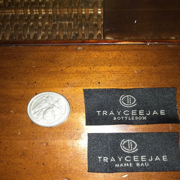 500 Custom Woven Labels Clothing Main Label Side Labels Care Labels for ...