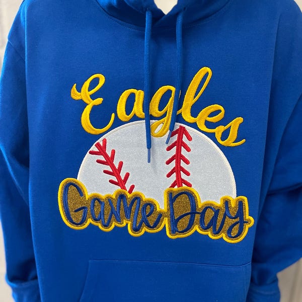 Game Day Baseball / Softball Applique Machine Embroidery Design - Etsy