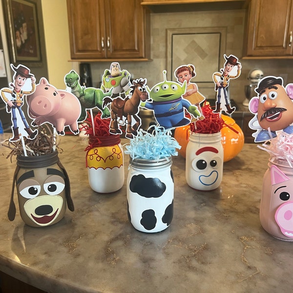 Boy Story Mason Jar Set,boy Story Mason Jar Centerpieces,story Party ...