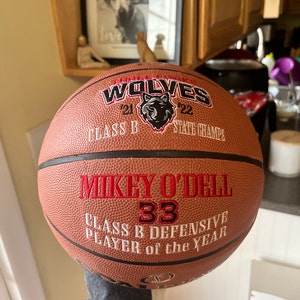 Custom Embroidered Basketball/memory Ball/award/keepsake/trophy/senior ...