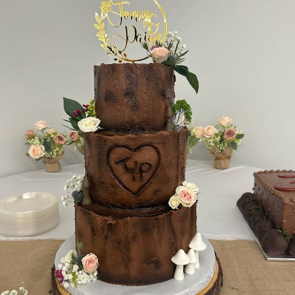 Mr Mrs Cake Topper, Gold Wedding Cake Topper, Personalized Cake Topper ...