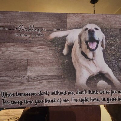 Dog Memorial Gift Portrait Art in Loving Memory Dog Remembrance Gift ...