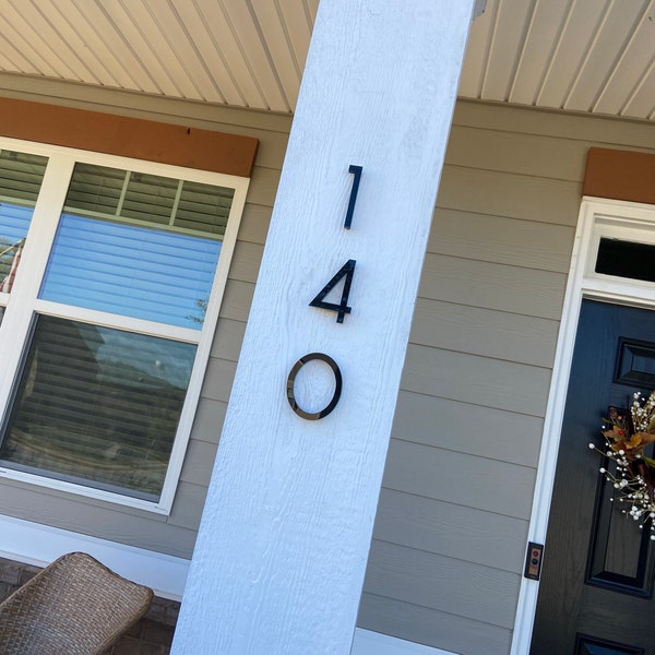 4 Inch Modern House Numbers - Custom Address Sign - Door Number - (A4 ...