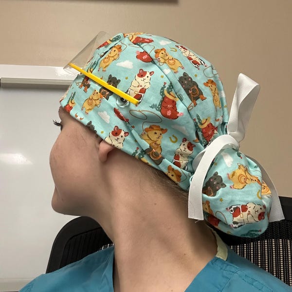 Cat Scrub Cap- Ocean Scrub Cap- Cat Scuba Diving Scrub Cap- Ocean Cat ...