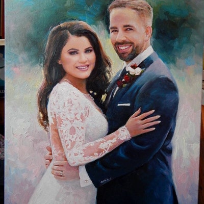 3 Persons Digital Custom Portrait From Photo, Pencil Portrait Drawing ...