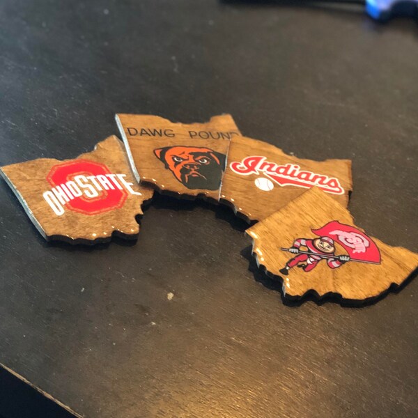 Set of 4 Ohio State Drink Coasters. - Etsy