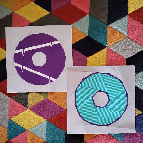 Fractured Skull 10" Block - FPP Pattern - Etsy