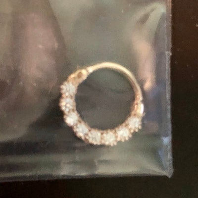 14k Solid Gold Daith Piercing,septum,crown Clicker..16g..8mm - Etsy