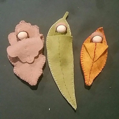 Digital Download Felt Sewing Patterns: 3 Autumn Leave Trio, Felt ...