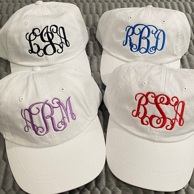 Monogrammed Hat, Embroidered Hat, Distressed Hat, Personalized Hat ...