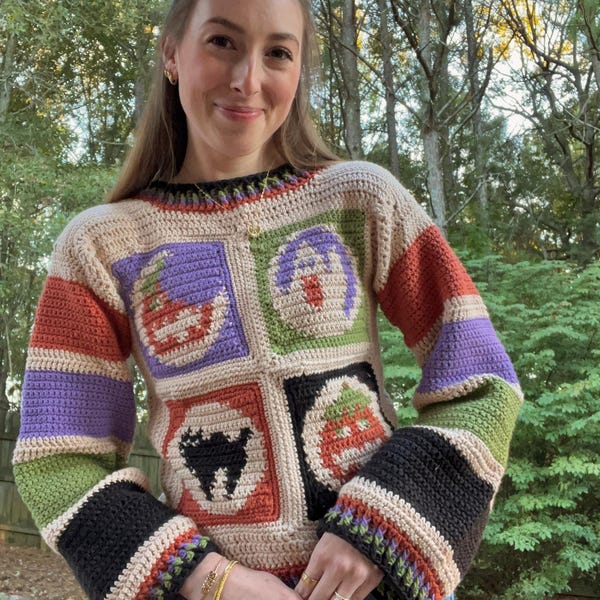 Flower Power Crochet Sweater Pattern - Etsy