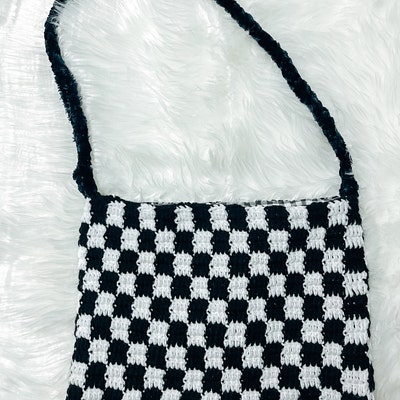 Pattern Bundle PDF Crochet Checkerboard Bag Mini Checkerboard Bag With VIDEO Link and Tutorial ...