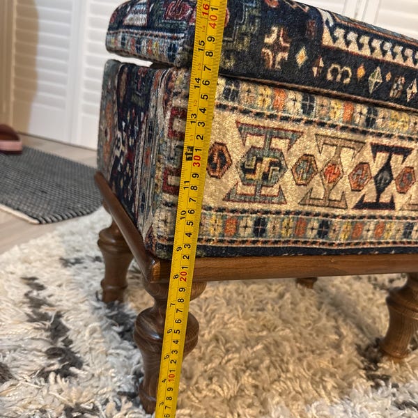 Footstool Bench, Aztec Bench, Farmhouse Decor, Entry Bench, Ottoman ...