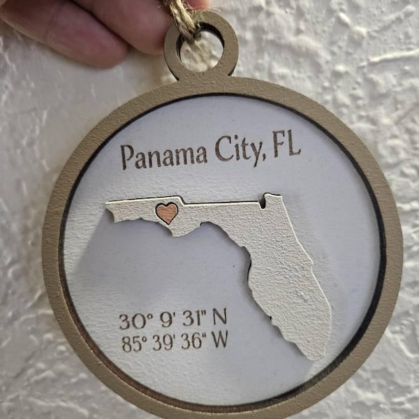 Personalized City State Map Ornament: Custom Keepsake Gift - Etsy