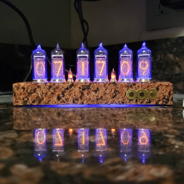 Vintage Nixie Tube clock on discharge indicators. by TubeTime