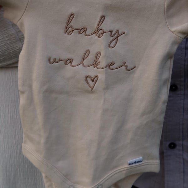 Embroidered First Grandbaby EST Year Bodysuit, Grandparents Pregnancy ...