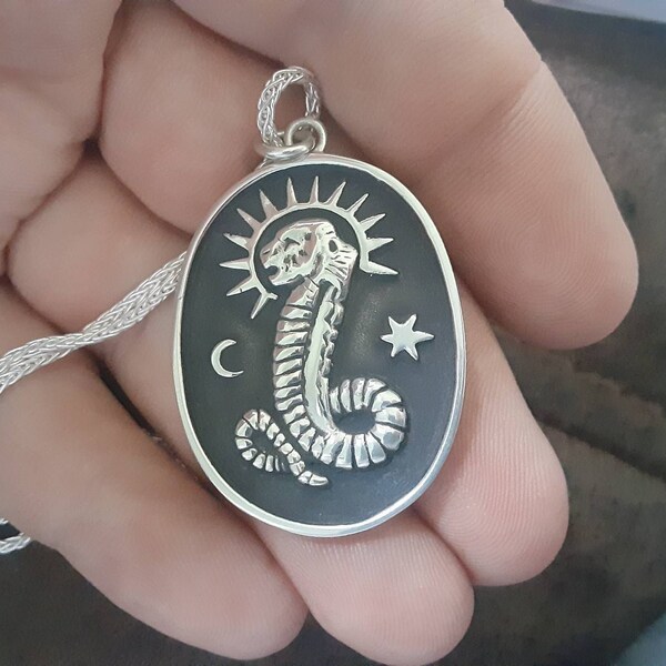 Sterling Gnostic Lion Serpent - Etsy