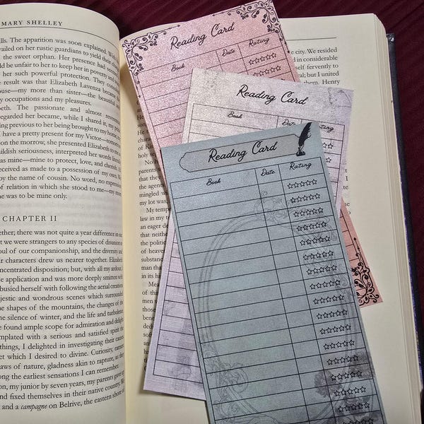 Vintage Digital & Printable Bookmarks, Track Reading, Reading Log, 3 ...