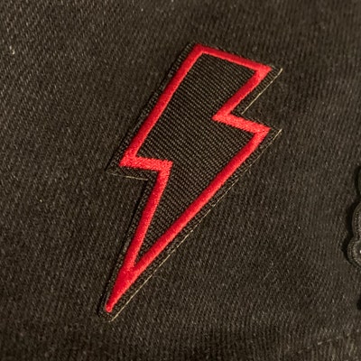 Thunderbolt Iron-on Patch, Lightning Bolt Badge, DIY Embroidery ...