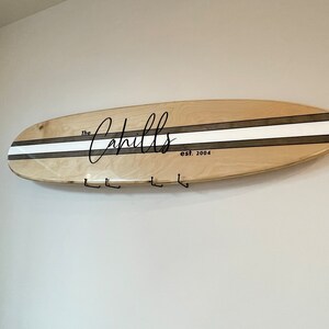 Tri-color Wooden Surfboard Wall Art Hanger - Etsy