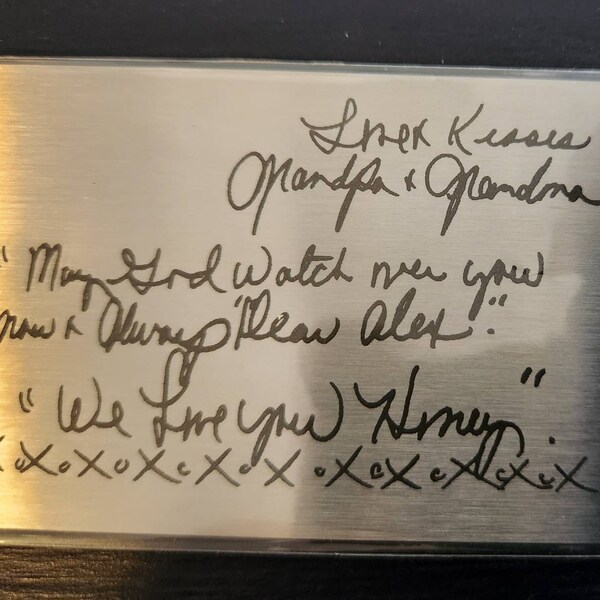 Handwriting Gift, Keepsake, Fathers Day, Mothers Day, Handwriting Steel ...